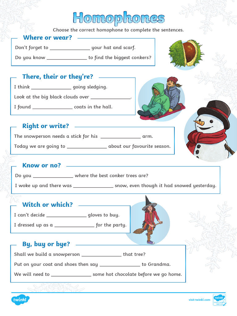 Homophones Practice and Answers | PDF