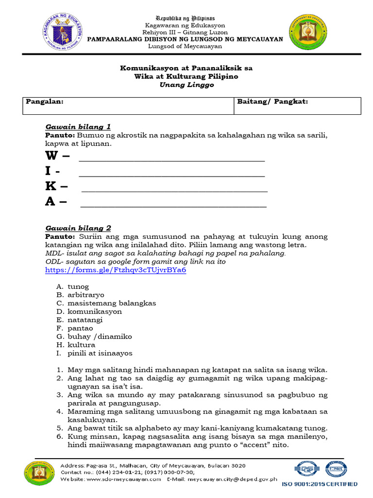 Activity Week 1 KPWKP | PDF