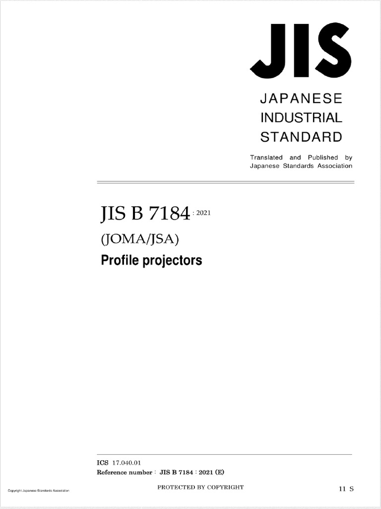 JSA JIS B 7184-2021 | PDF