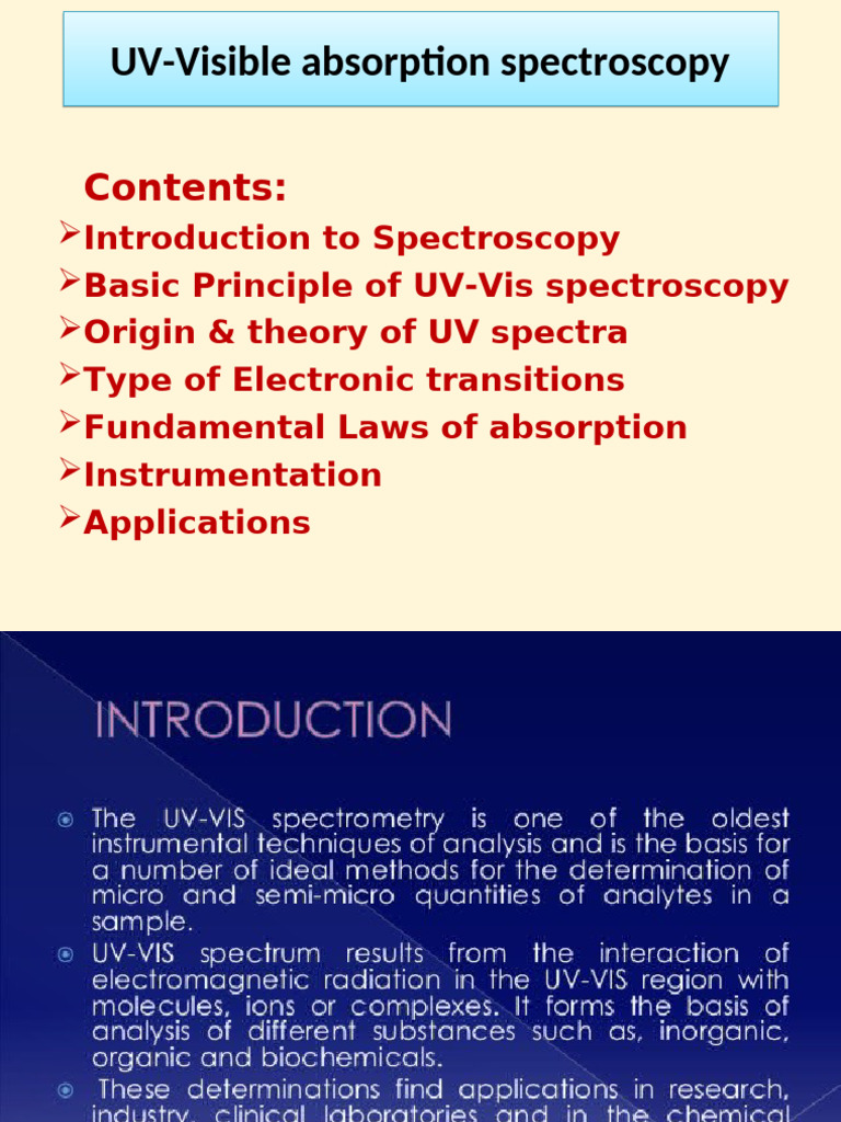 UV-Vis Spectroscopy - Part-1 | PDF | Spectroscopy | Electromagnetic Radiation