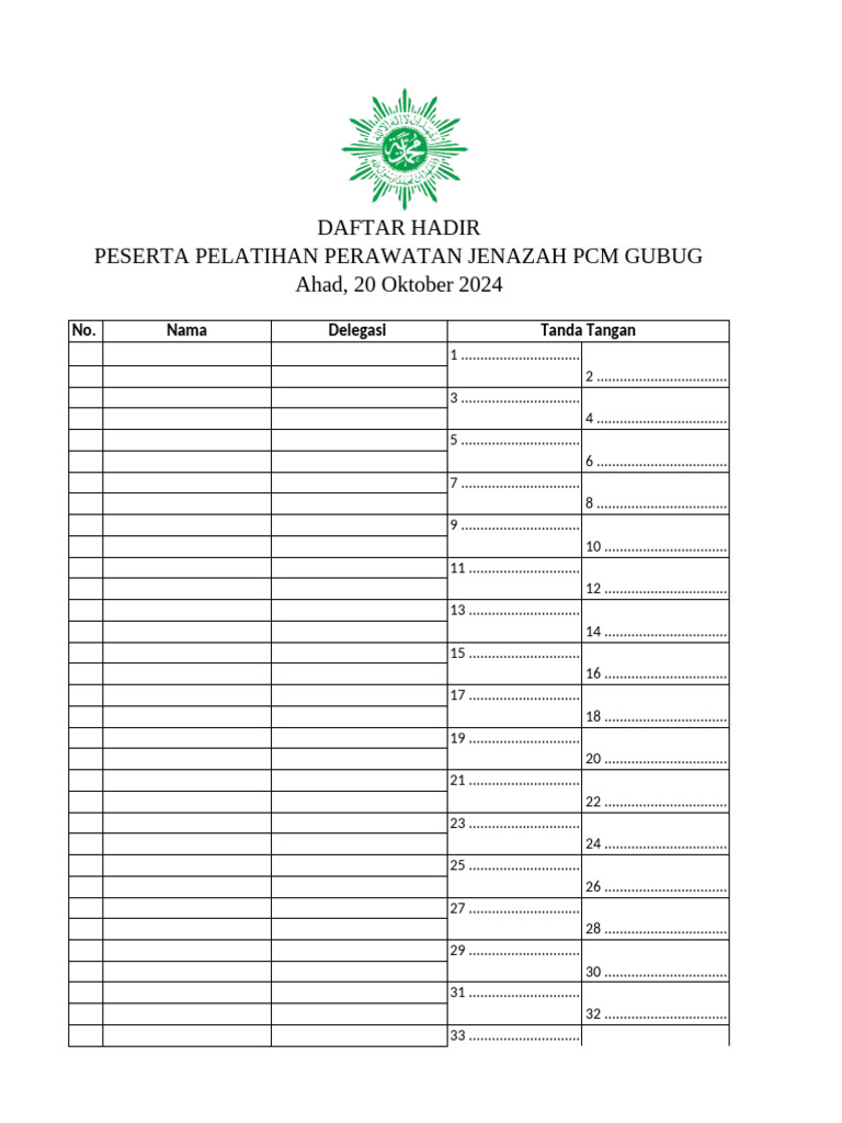 master daftar Hadir-1 | PDF