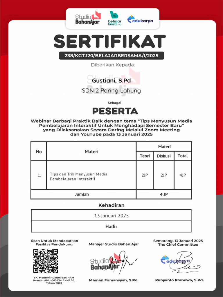 Gustiani, S.PD (2025) | PDF