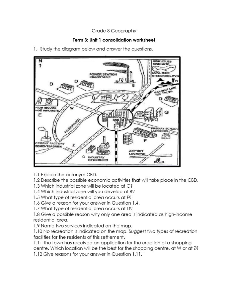 Grade 8 Geography Unit1 Worksheet | PDF