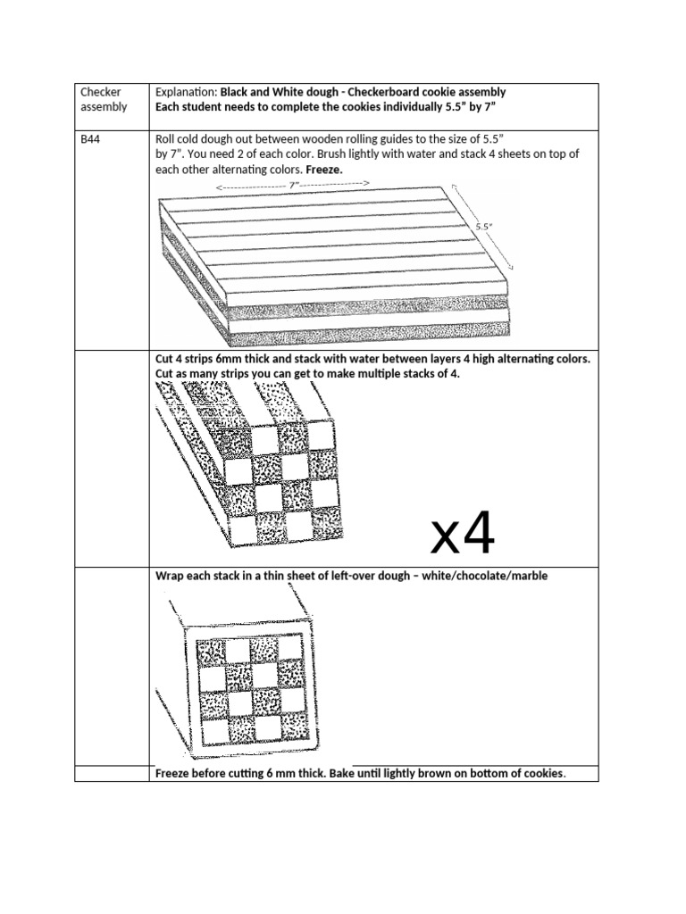 Checkerboard (Black and White) Cookie Assembly | PDF