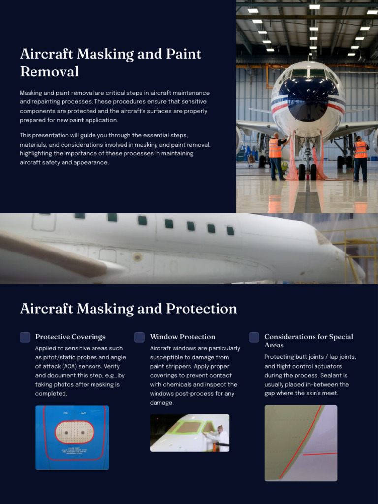Aircraft Masking and Paint Removal | PDF | Paint | Fuselage