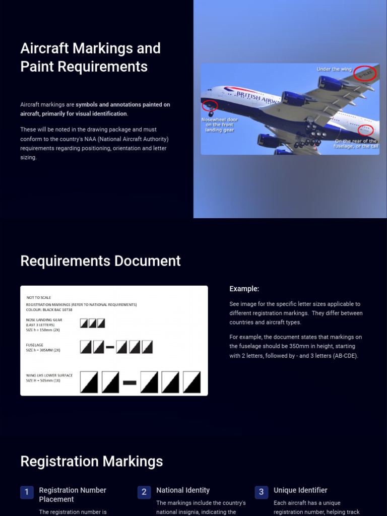 Aircraft Marking and Painting Standards | PDF | Aircraft Flight Control ...