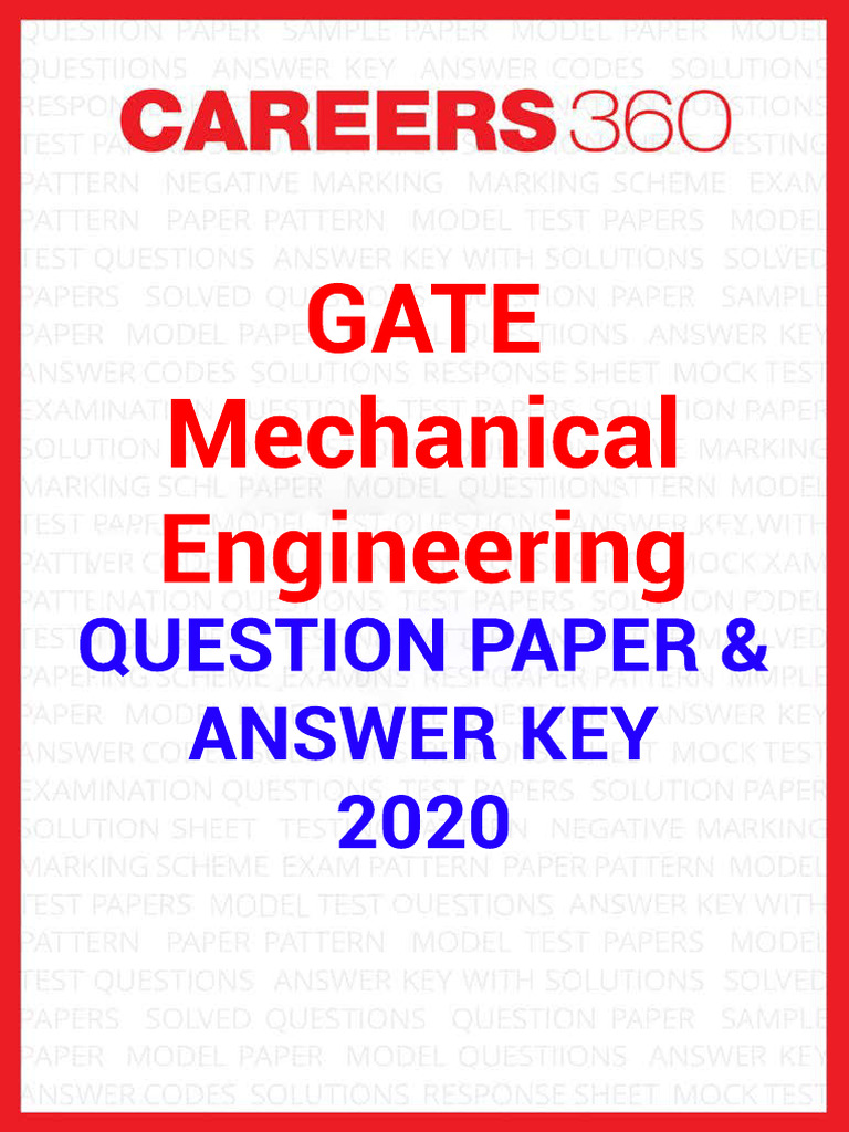 GATE 2020 Mechanical Engineering Paper | PDF
