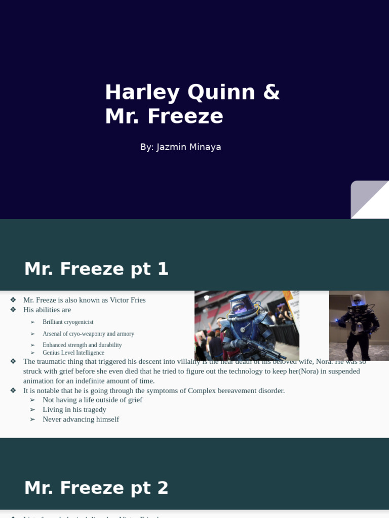Harley Quinn and Mr. Freeze: Villain Psychology | PDF | Abnormal ...