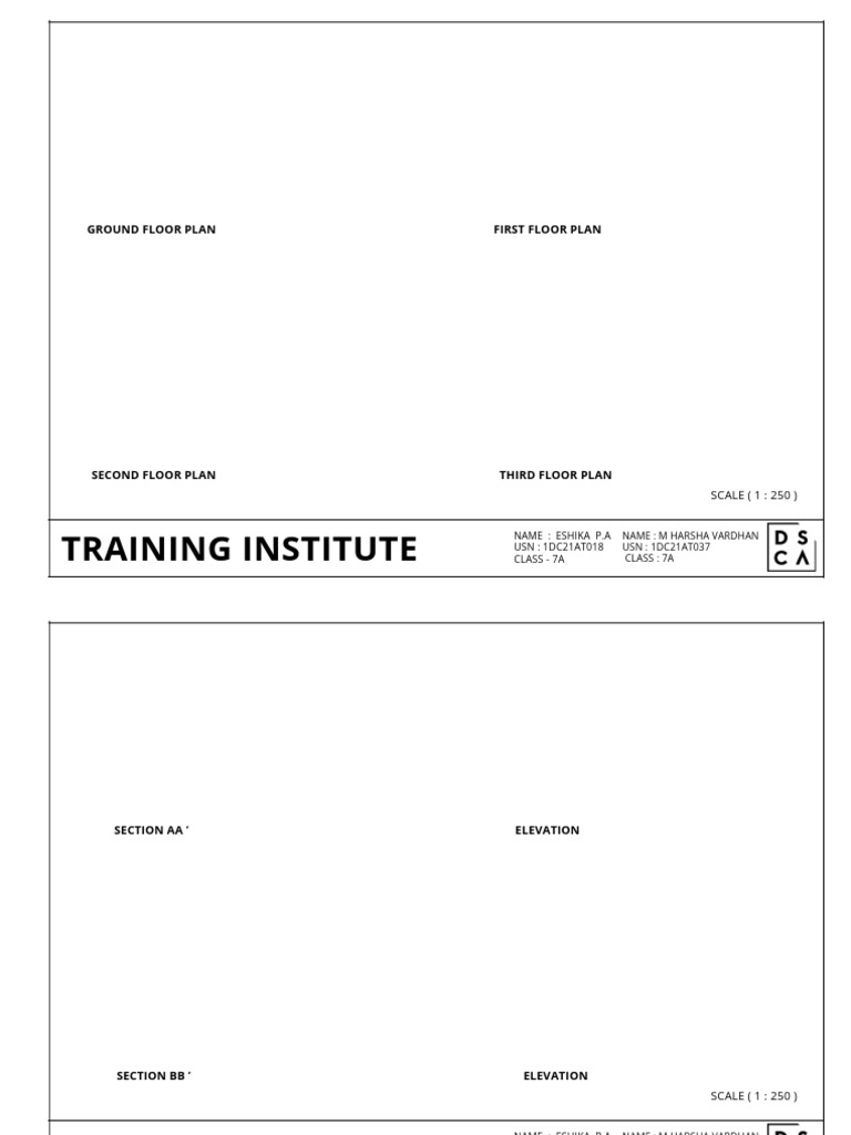 Training Institute Floor Plans and Elevations | PDF