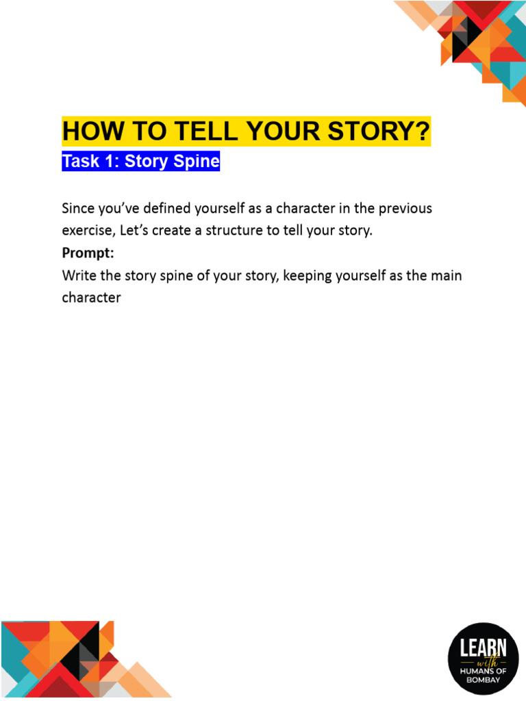 Crafting Your Personal Story Spine | PDF