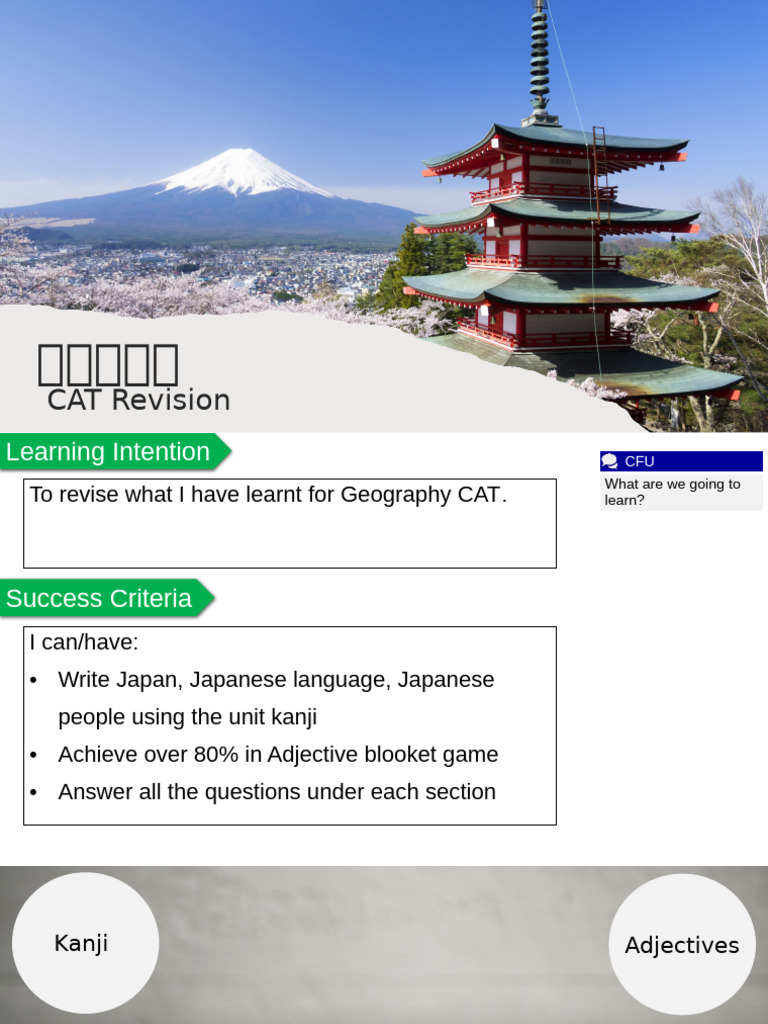 Geography CAT Revision for Japan | PDF | Japanese Language | Kanji