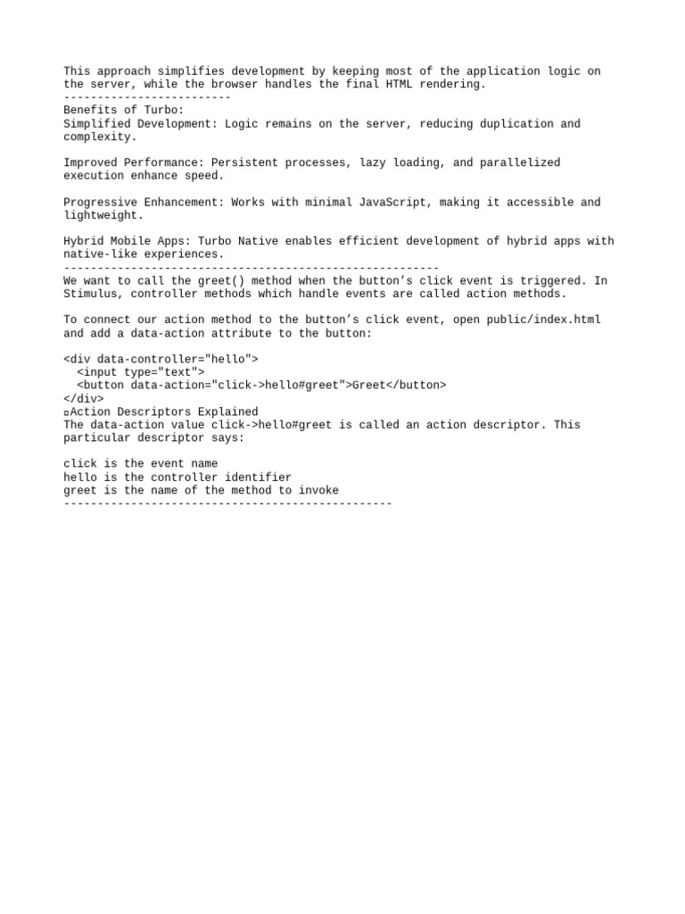 Simplifying Development with Turbo | PDF
