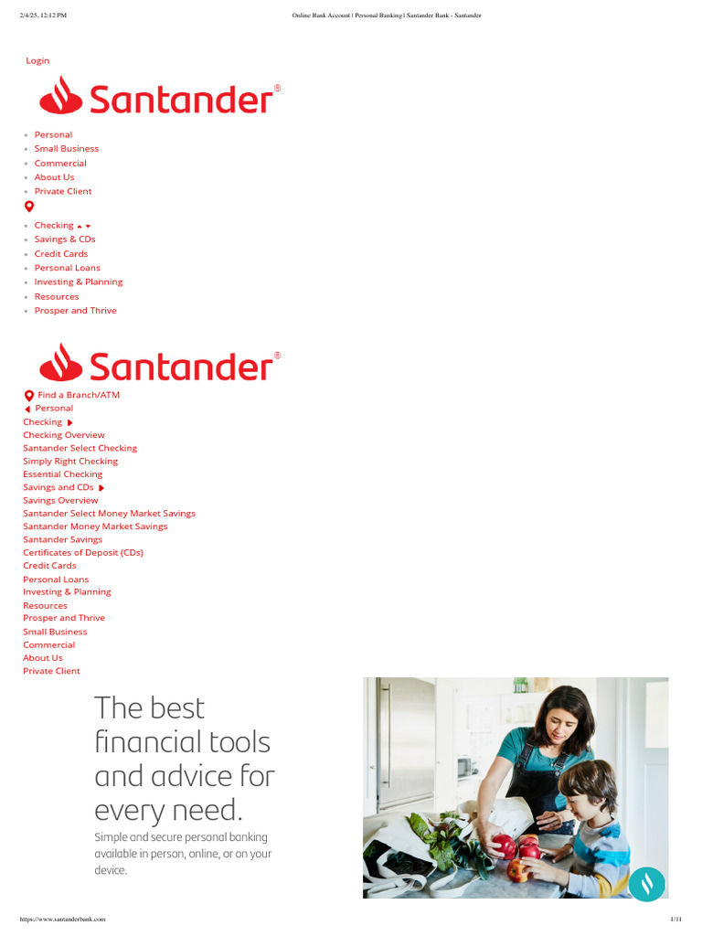 Online Bank Account _ Personal Banking _ Santander Bank - Santander ...