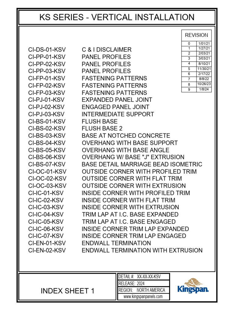 Kingspan-Ks-Series-Vertical-Cad-Details-En R9 | PDF | Rivet | Door