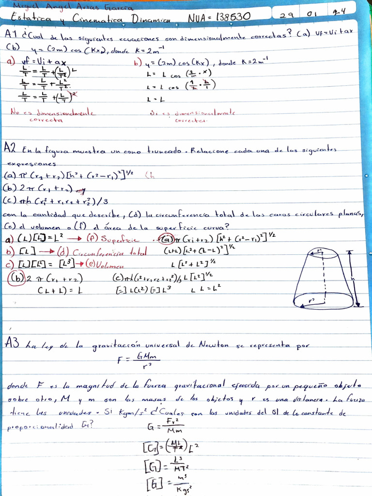 Actividad 1 - 1er Semestre - Estatica | PDF