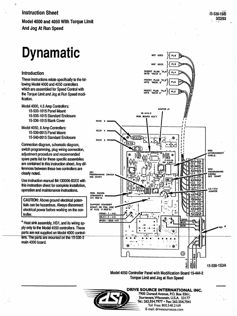 Model4000 4050 Torque Limit Jog Run Speed | PDF