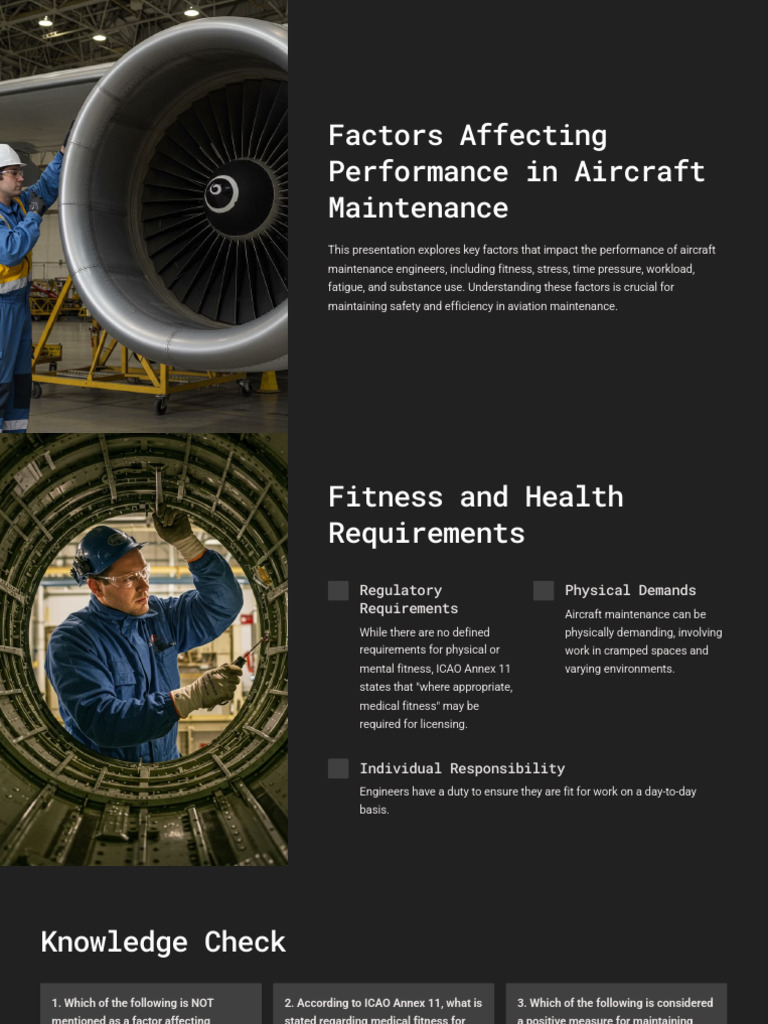 Unit-4-Factors-Affecting-Performance-in-Aircraft-Maintenance | PDF | Sleep | Stress (Biology)