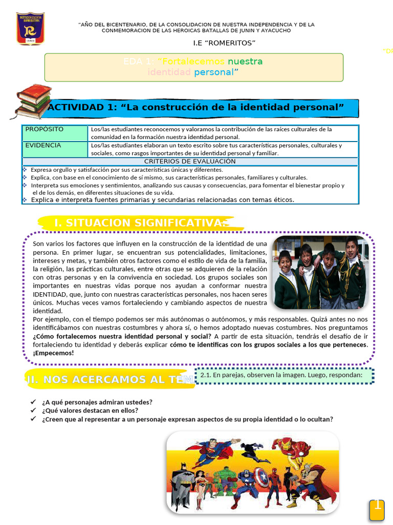 Fortaleciendo la Identidad Personal | PDF | Autoconcepto | Las emociones