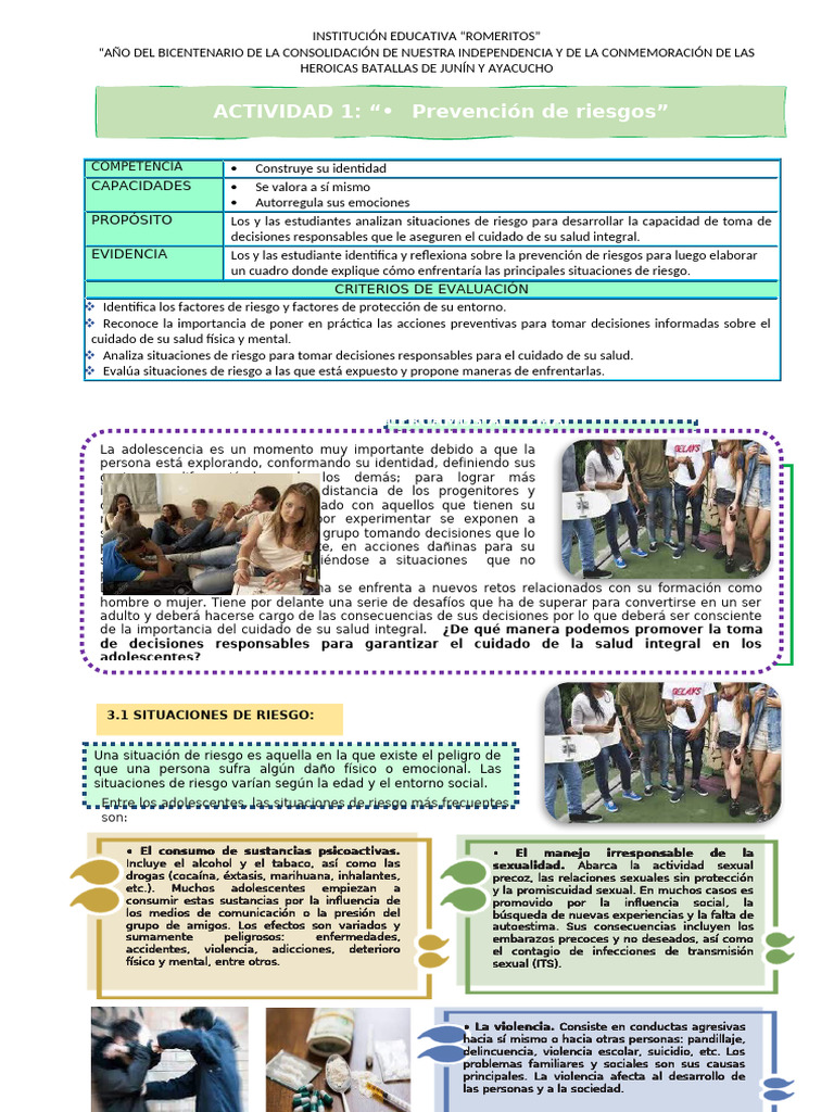 3° DPCC - Actv.01-Unid.2 | PDF | Autonomía | Violencia