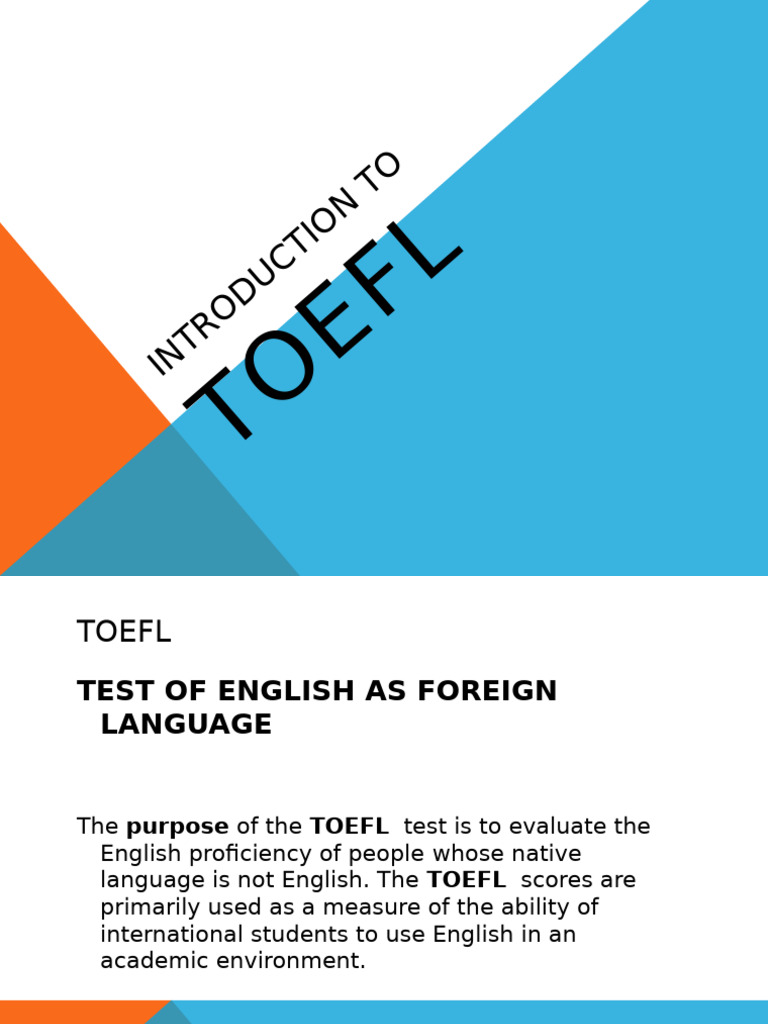 Introduction To Toefl | PDF