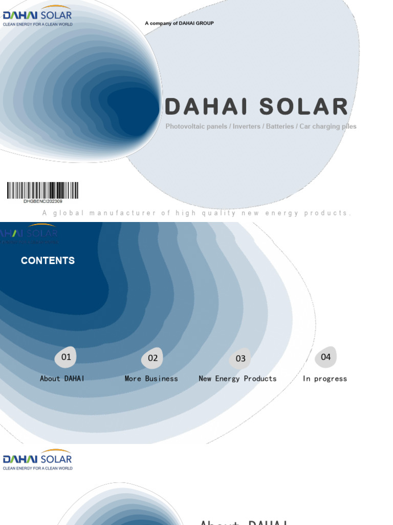 Dahai Solar: Premium Energy Solutions | PDF | Photovoltaics | Solar Panel