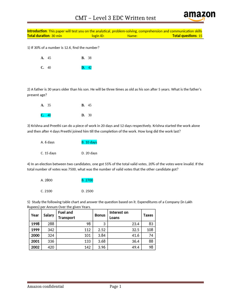 CMT Level 3 EDC Written Test Guide | PDF