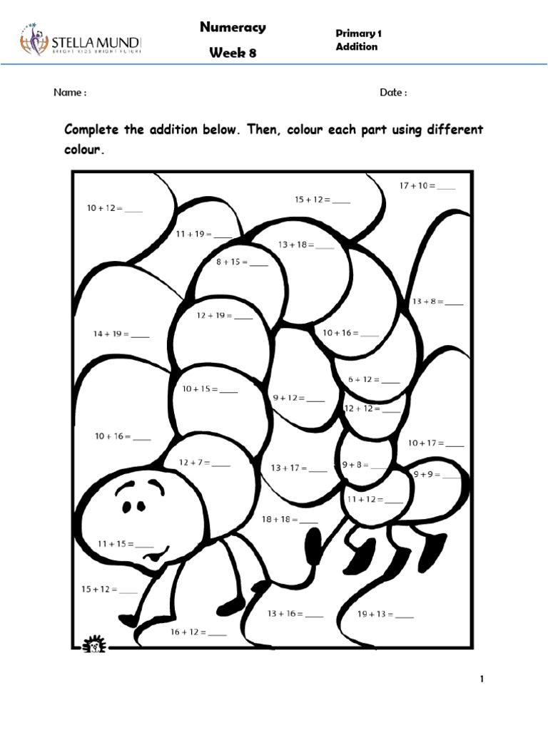 Numeracy P1 W8 | PDF