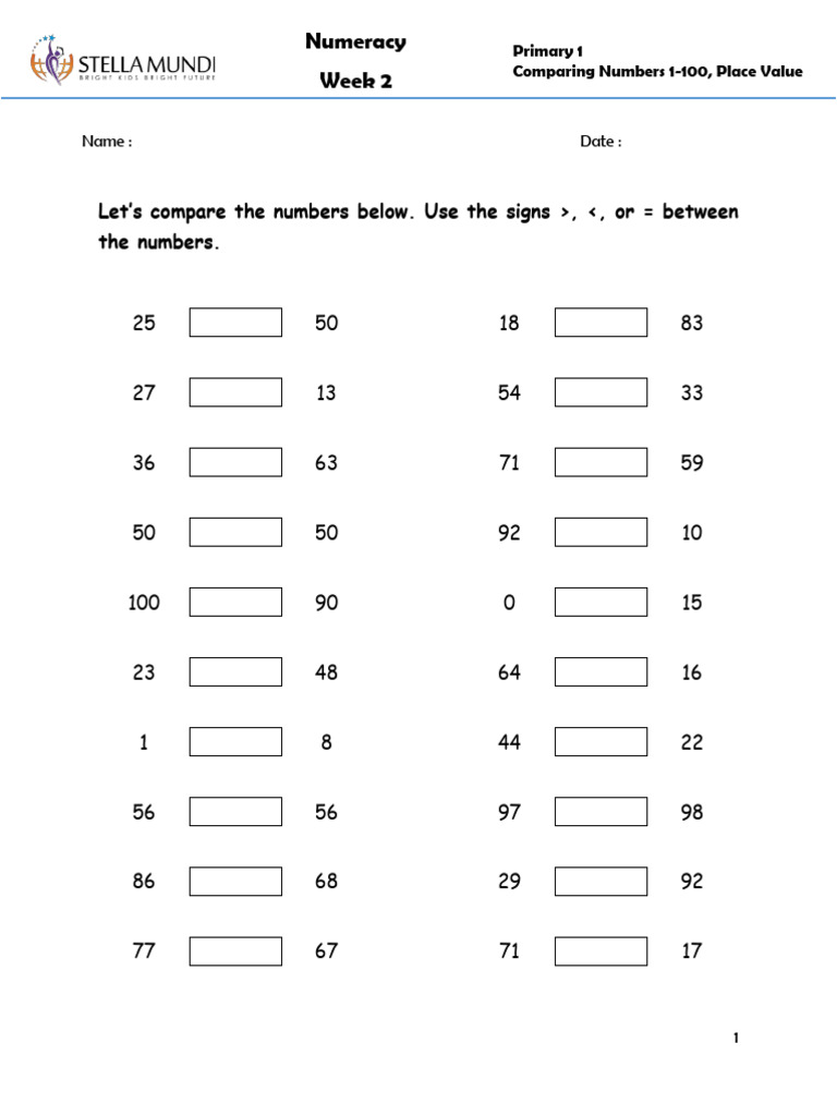 Numeracy_P1_W2_Colour | PDF