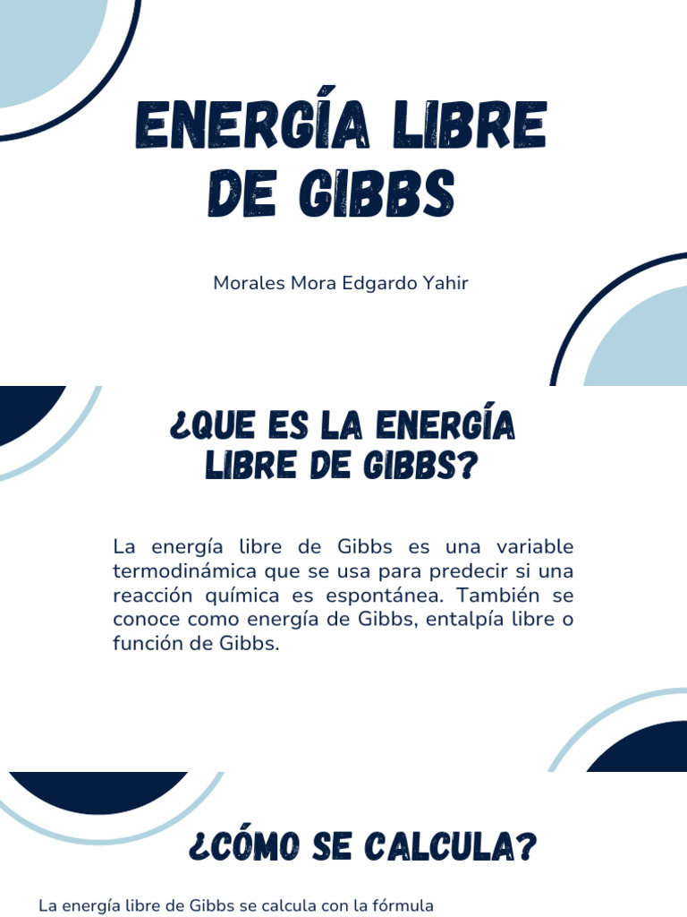 Energía Libre de Gibbs | PDF