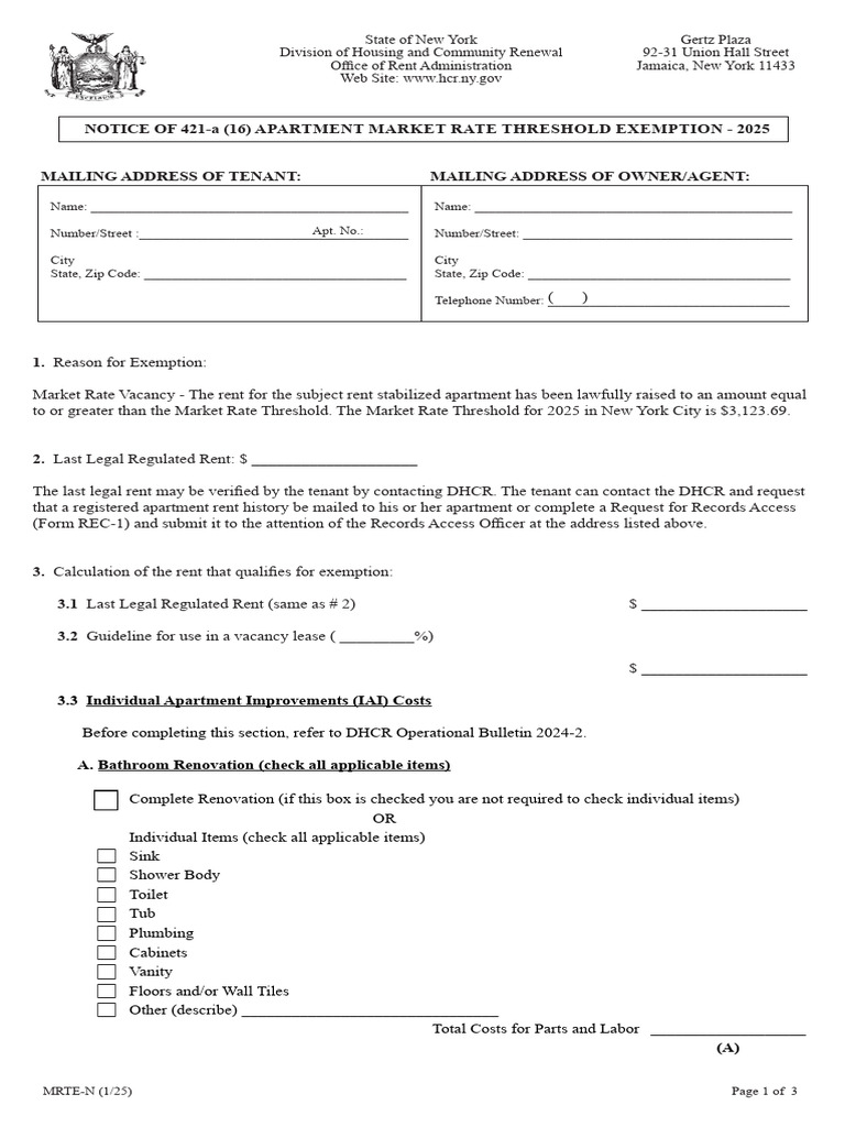 mrte-n-2025-01-2025-fillable | PDF | Leasehold Estate | Lease