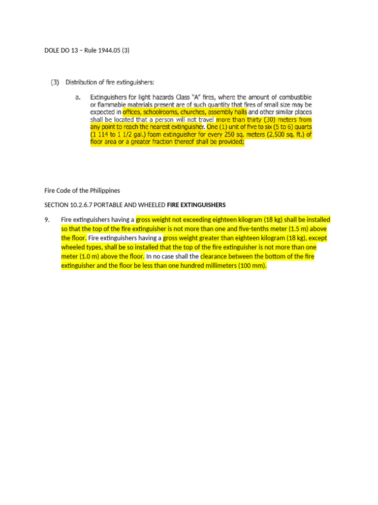 Fire Extinguisher - Mounting Reqt | PDF