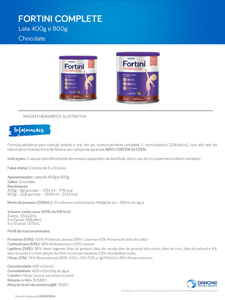 FT Fortini Complete Chocolate 400g 800g | PDF