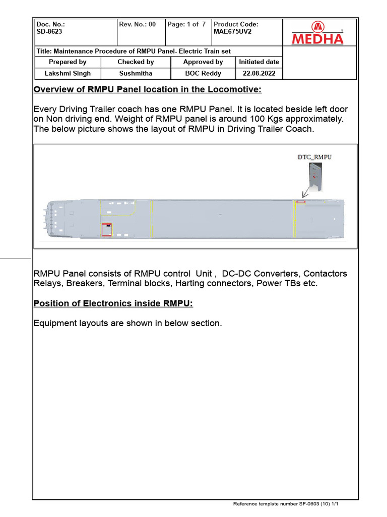 RMPU Panel Maintenance Guide | PDF | Relay | Electricity