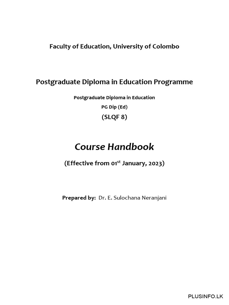 Handbook PGDE | PDF | Postgraduate Education | Master's Degree
