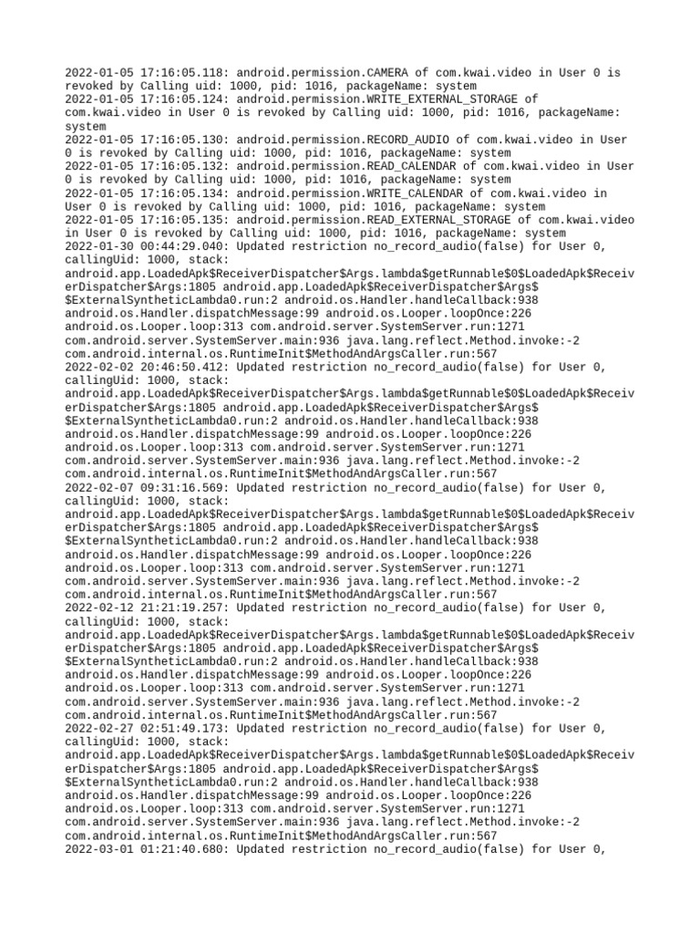 Perm Debug Info | PDF | Android (Operating System) | Software
