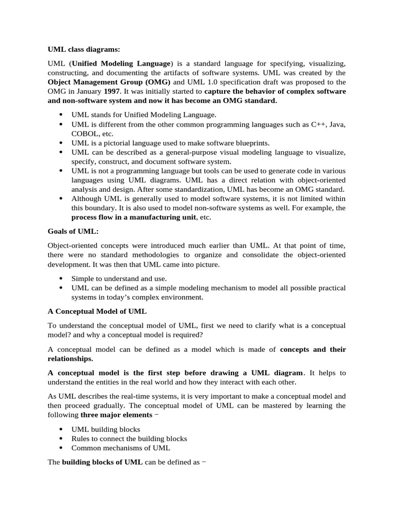 UML class diagrams | PDF | Unified Modeling Language | Class (Computer ...
