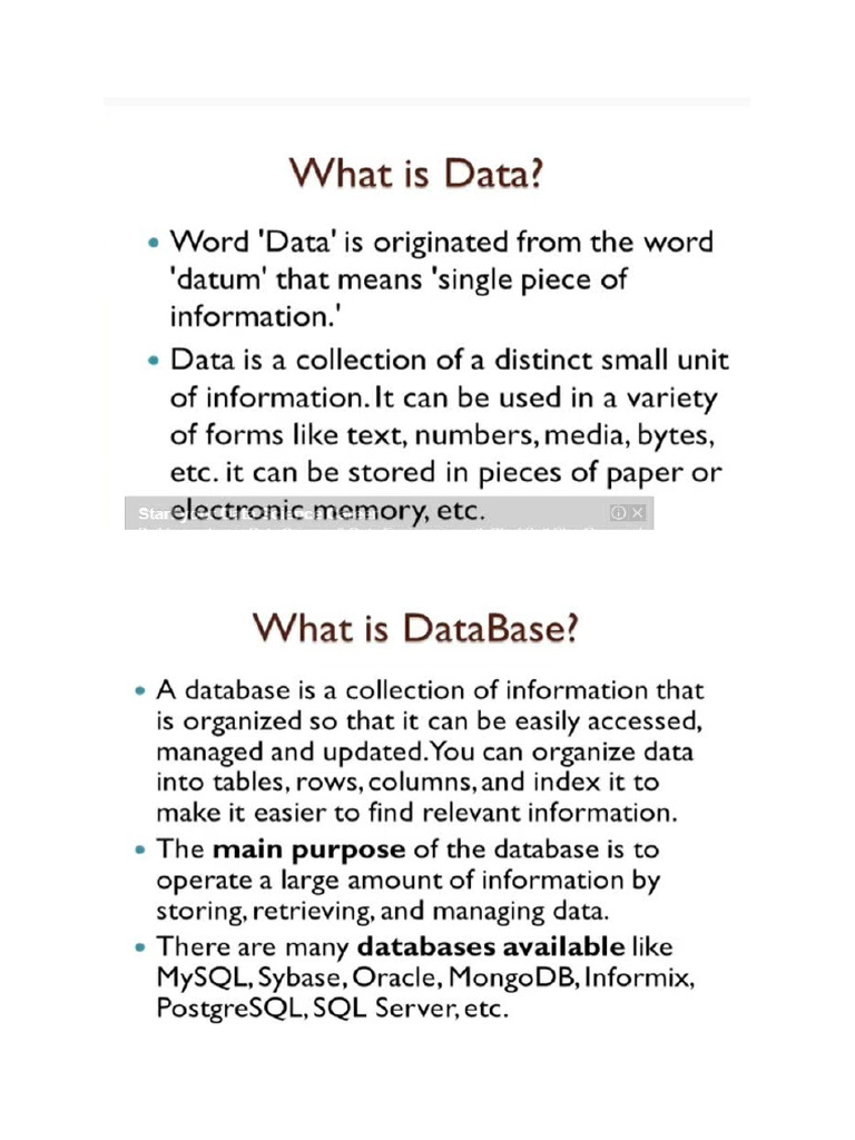 INTRODUCTION | PDF | Databases | Information