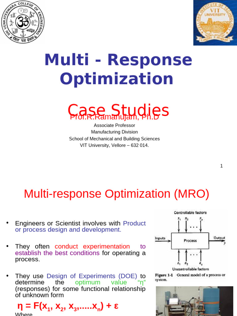 SVCE_Multi - Response Optimization_Case Studies | PDF | Mathematical Optimization | Errors And ...