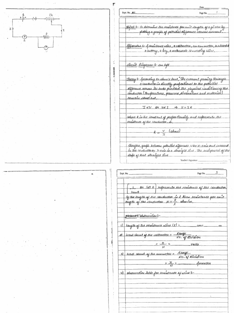 Phy Pract NB Eng Part -01 | PDF
