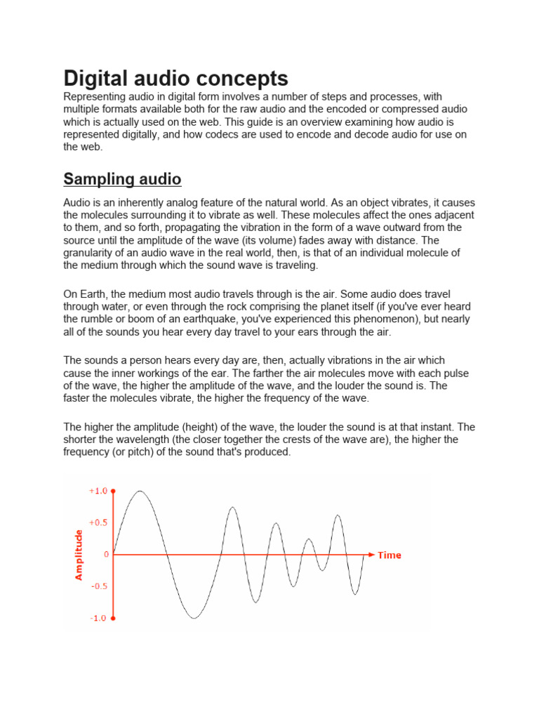 Digital Audio Concept Pdf Data Compression Codec