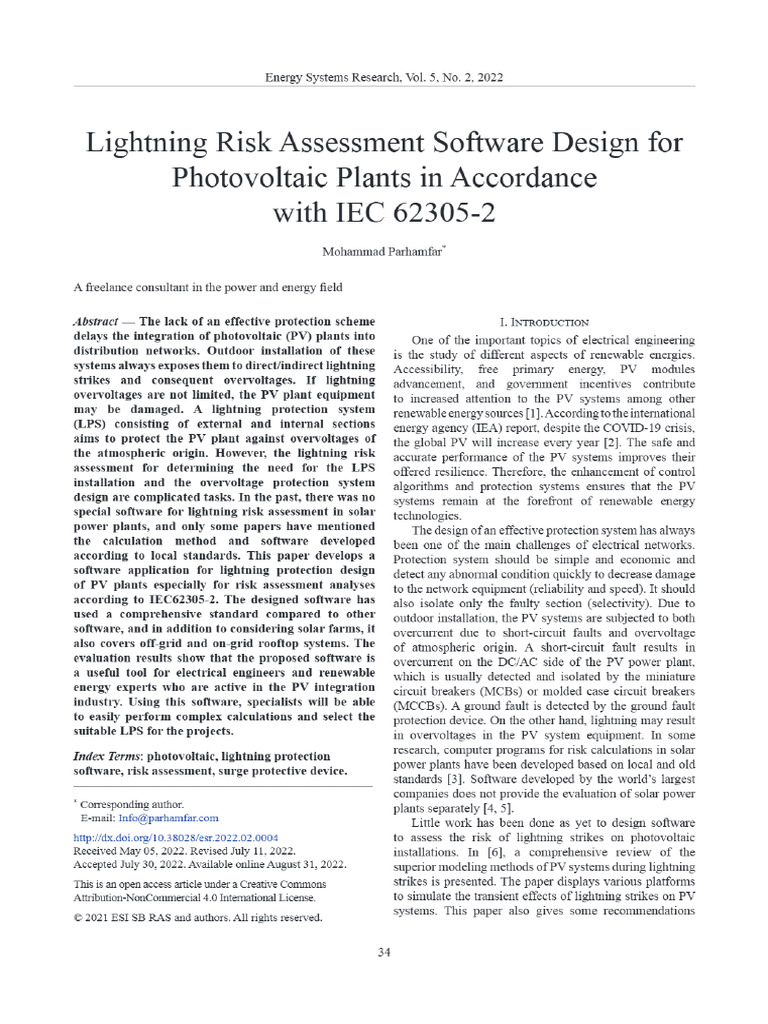 View of Lightning Risk Assessment Softw | PDF