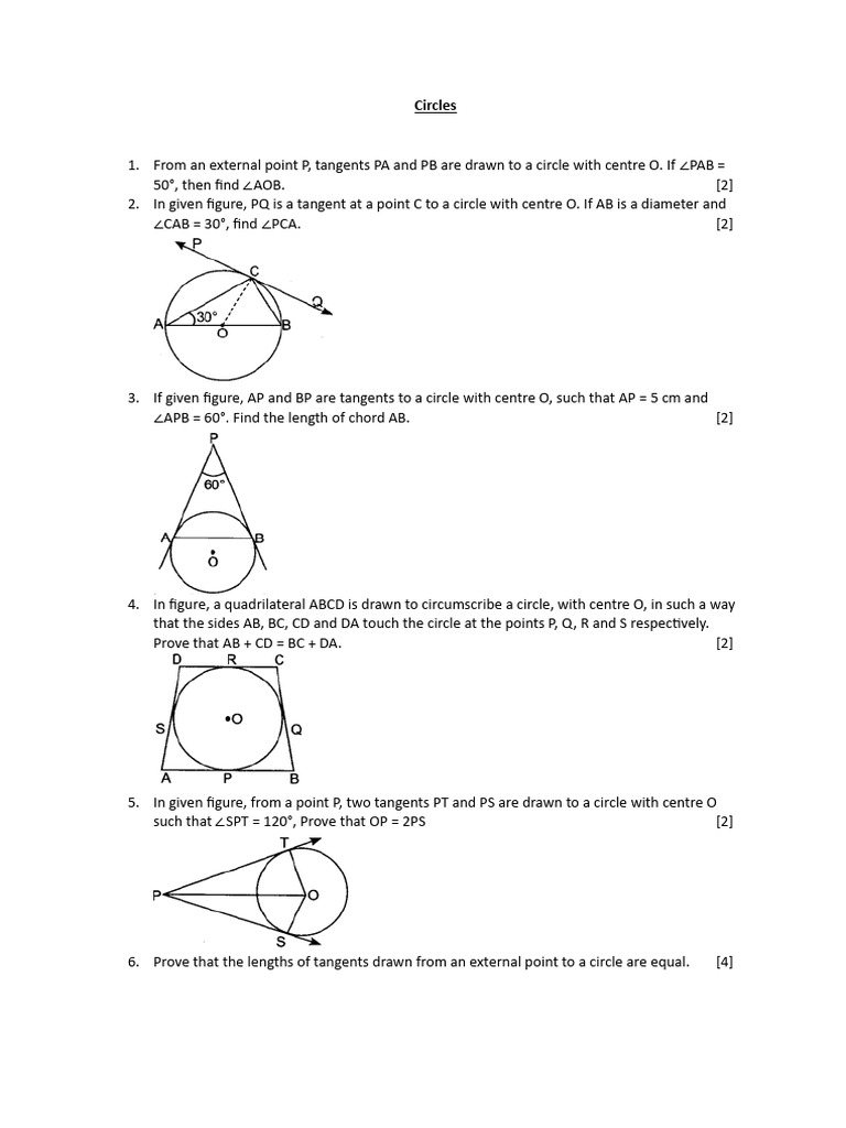 Circles | PDF | Circle | Perpendicular