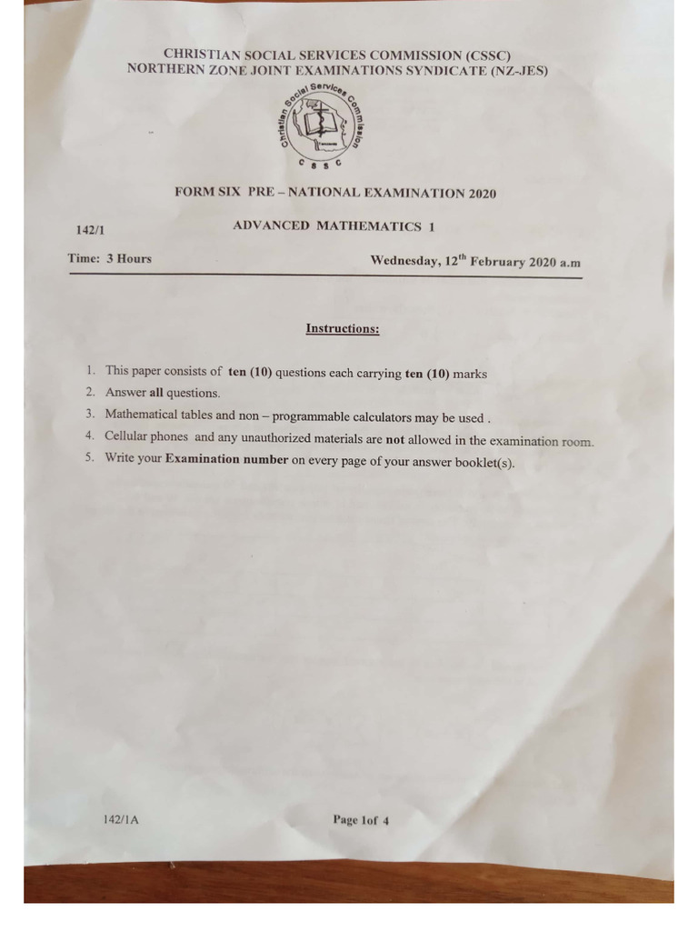 Northern Zone Adv Math | PDF