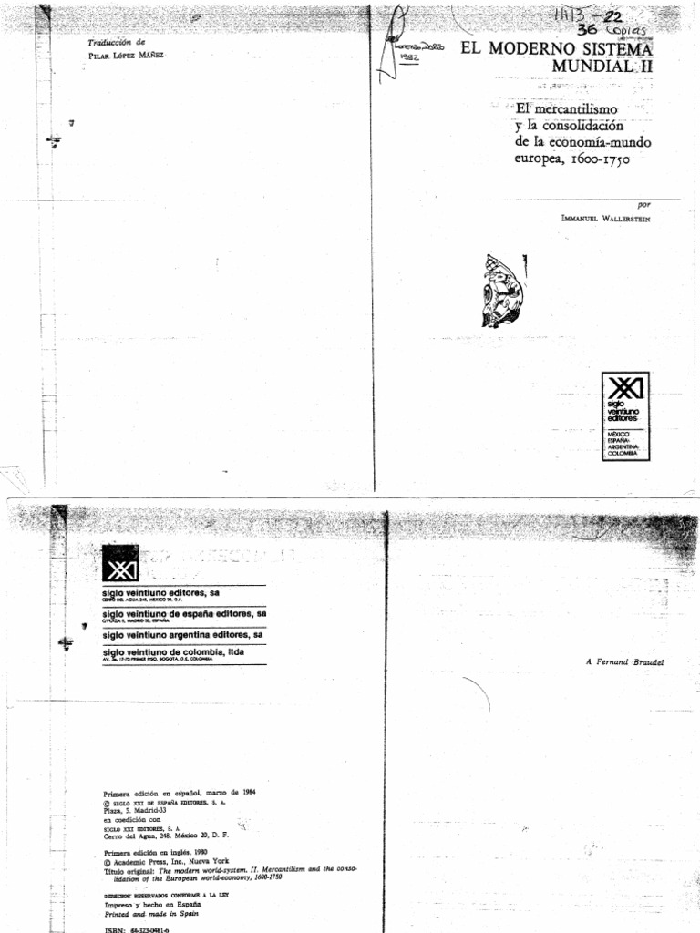 30.-Wallerstein El Sistema Mundial II | PDF