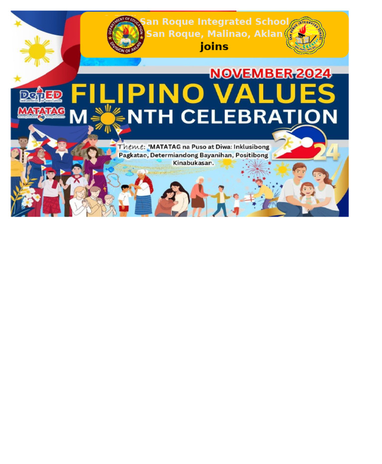 Tarp Filipino Values Month 2024 | PDF