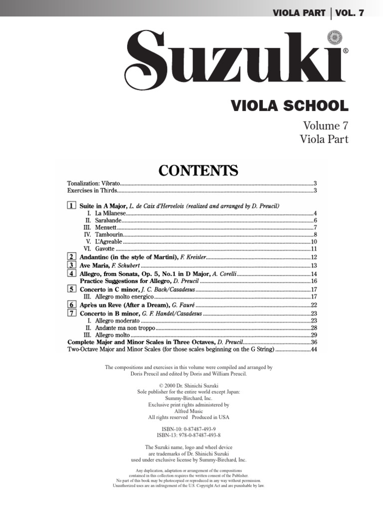 Suzuki Viola School 7 | PDF