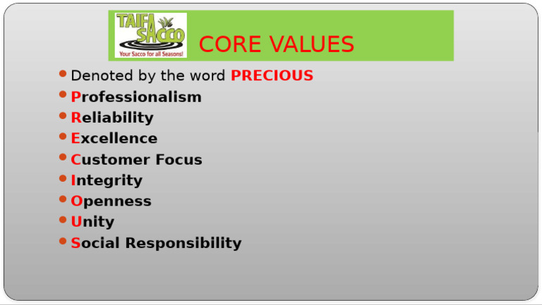 Core Values | PDF