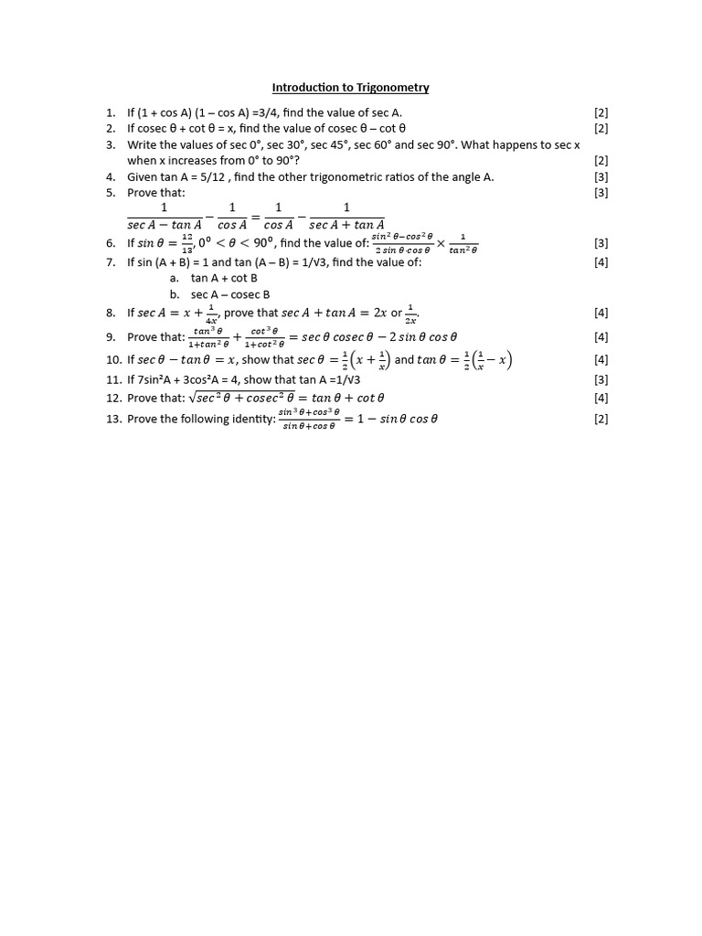 Introduction To Trigonometry | PDF