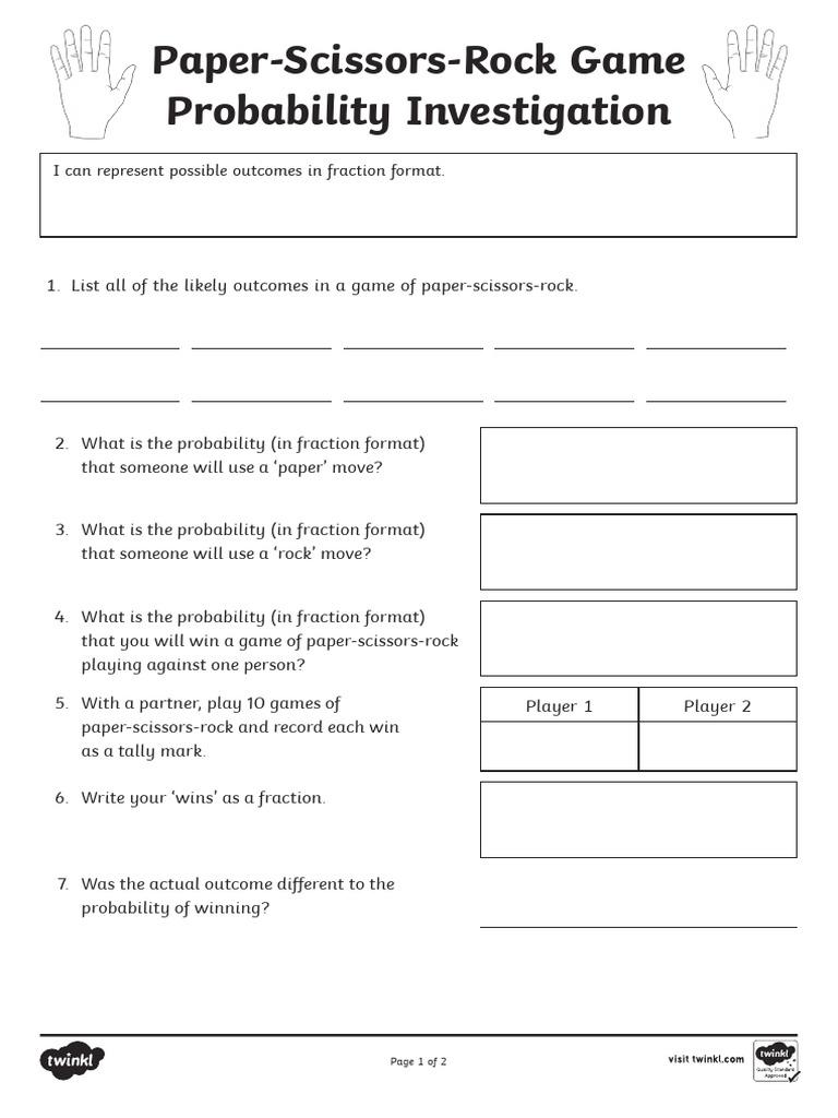Paper-Scissors-Rock Probability Guide | PDF