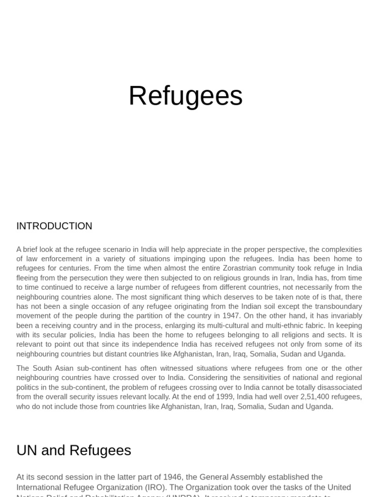 Refugees | PDF | Refugee | United Nations High Commissioner For Refugees
